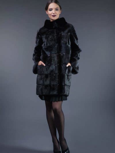 Short Natural Light Brown Mink Fur Jacket Handmade By Nordfur