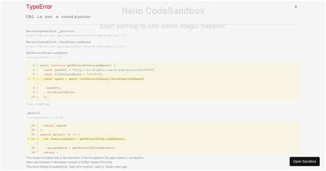 react speed test forked codesandbox