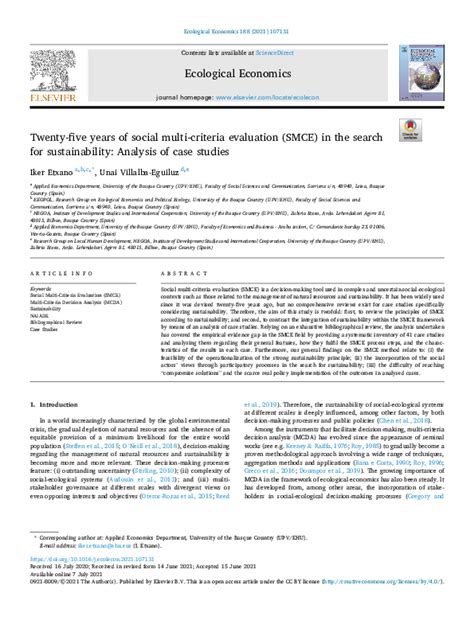 Pdf Twenty Five Years Of Social Multi Criteria Evaluation Smce In The Search For