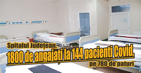 Spitalul Județean 1800 de angajați la 144 pacienți Covid pe 780 de paturi Vestea net