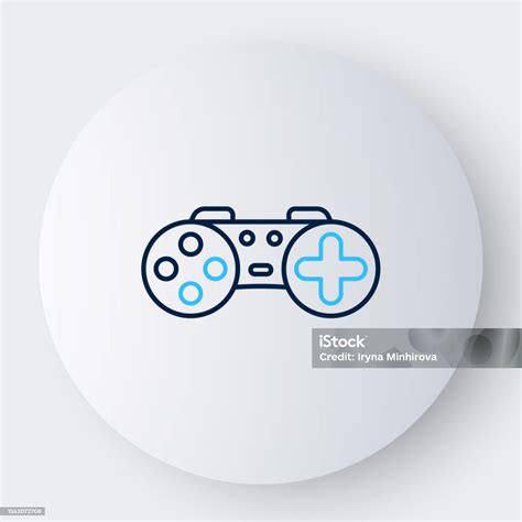 Vetores De Ícone De Gamepad De Linha Isolado No Fundo Branco