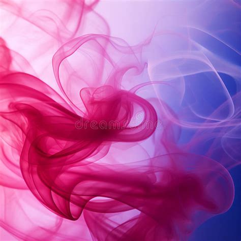Ai Illustration Of A Vibrant Pink And Blue Abstract Background Of Smoke Stock Illustration