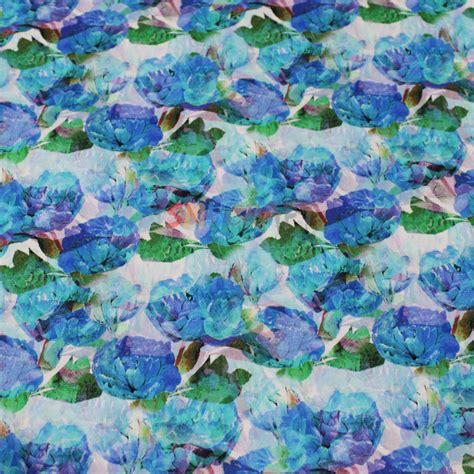 100 Cotton Satin Digital Printed Watercolor Abstract Floral 60 Wide