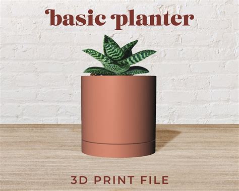 6 Basic Planter 3d Print File Etsy