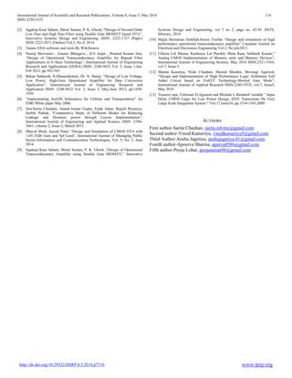 Design Of High Pass And Low Pass Filter Using CMOS Operational Trans Conductance Amplifier PDF