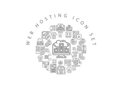 Web Hosting Icon Set Design On White Background 10733882 Vector Art At Vecteezy