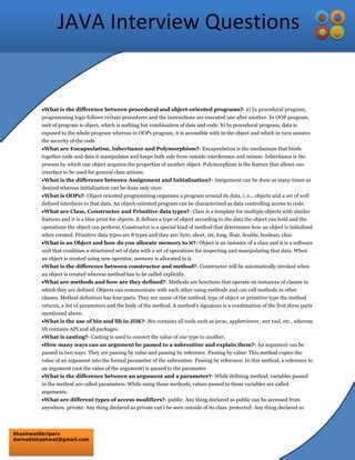 Java Interview Questions Pdf