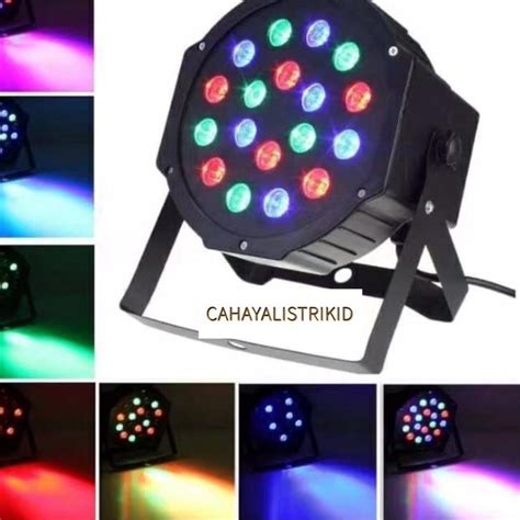 Jual Harga Murah Lampu Sorot Panggung Disco 18 Led Ada Sensor Suara