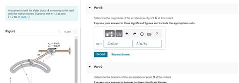 Solved At A Given Instant The Slider Block A Is Moving To Chegg