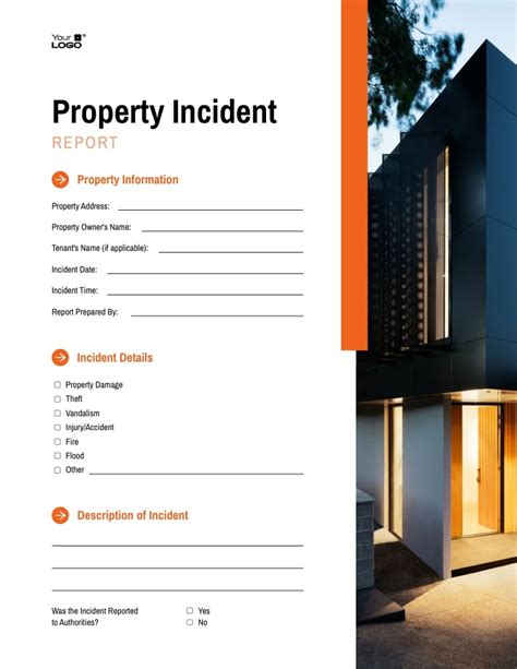 Property Incident Report Template Visme