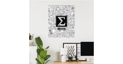 Science Custom Monogram Sigma Symbol Poster Zazzle