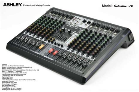 Jual Mixer Ashley Selection 12 Channel USB Reverb Recording Di Seller
