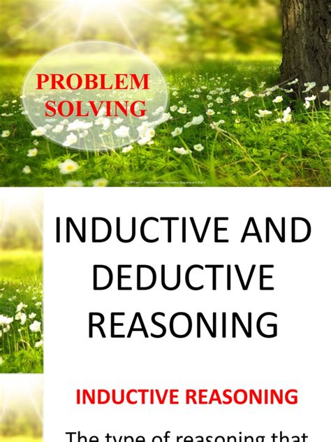 Problem Solving Inductive And Deductive Pdf Inductive Reasoning