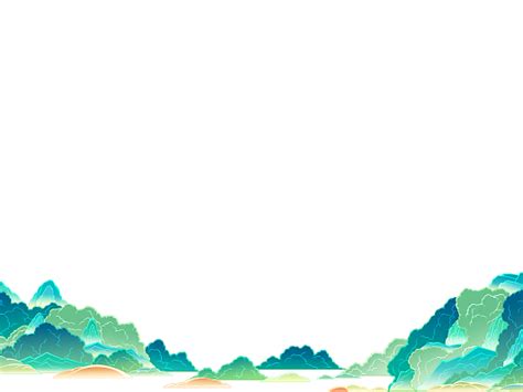 国潮风山水素材 国潮风山水元素图片下载 觅知网
