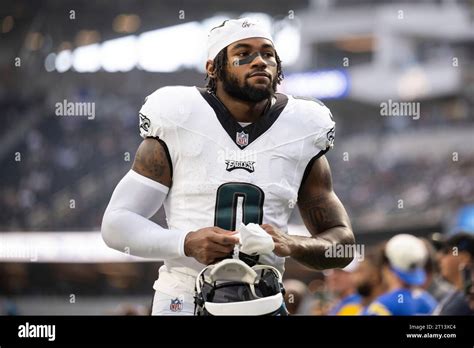 Philadelphia Eagles Running Back Dandre Swift 0 Walks Back To The Locker Room Before An Nfl