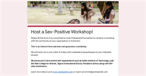 Sanskriti Bhatia On Linkedin Host A Sex Positive Workshop