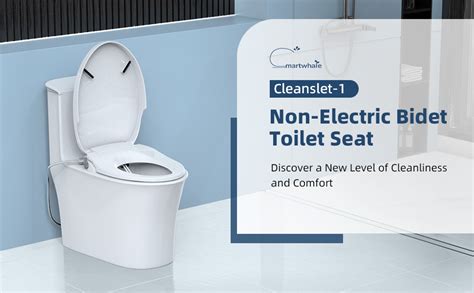 Smartwhale Bidet Toilet Seat Elongated Non Electric Bidet Seat Dual