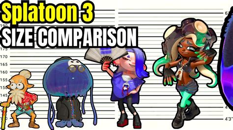 Splatoon 3 Size Comparison Characters And Enemies Youtube