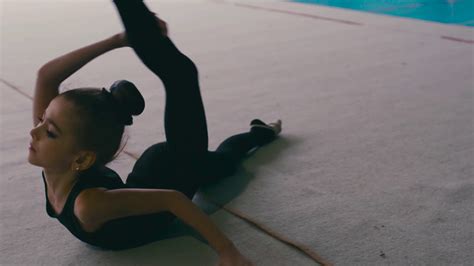 Young Gymnast Showcasing Flexibility Skill Stock Footage Sbv 315145102
