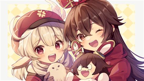 Safebooru 2girls Ahoge Amber Genshin Impact Bangs Baron Bunny