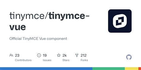 Github Tinymcetinymce Vue Official Tinymce Vue Component