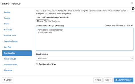 Step Deploy Scanner Instances Using OpenStack