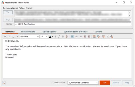 Repost An Expired Shared Folder Newforma Project Center Help