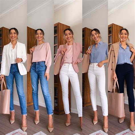 5 Business Casual Outfits For Spring Ropa Casual De Negocios Ropa Casual De Trabajo Ropa