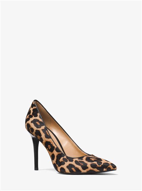 Michael Kors Claire Leopard Calf Hair Pump In Black Lyst
