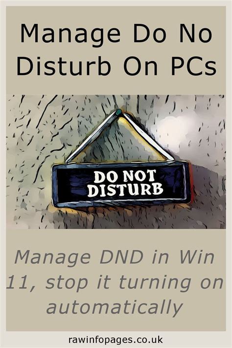 A Drawing Of A Do Not Disturb Sign Manage Do Not Disturb On Windows PC