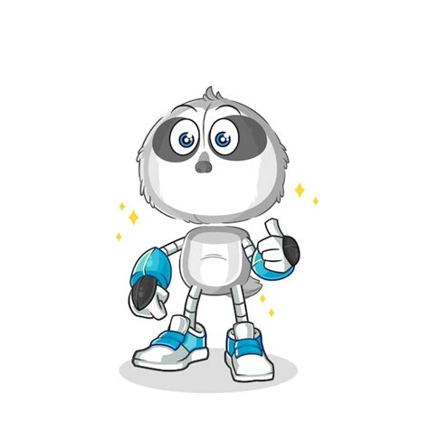 Premium Vector Sloth Robot Character Cartoon Mascot Vector