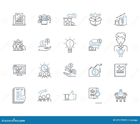 Productivity Outline Icons Collection Efficiency Output Effectiveness Automation Streamline