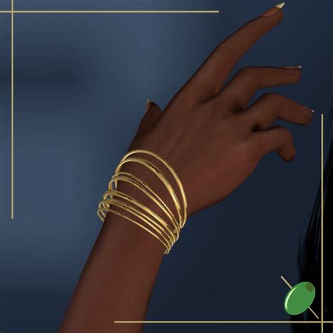 Bangles Solani Cc Sims 4 Vêtements Par Pitted0live