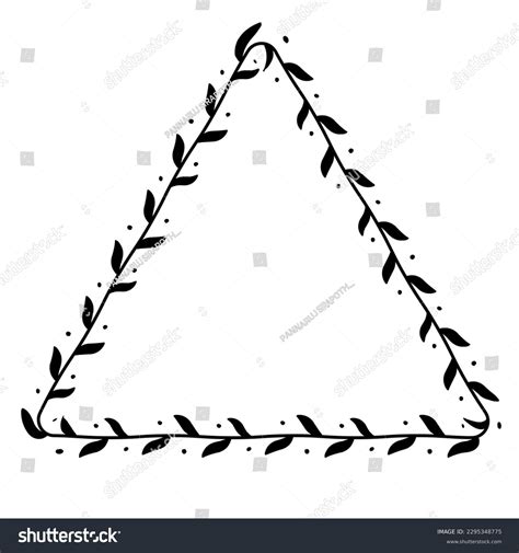 Leaf Triangle Flower Frame Leaf Wreath Stock Illustration 2295348775