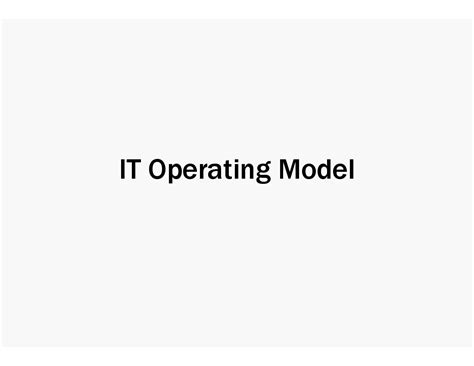 It Operating Model Framework Ppt Operating Model Organizational