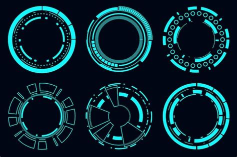 Conjunto de vectores marco de ciencia ficción elemento de interfaz de