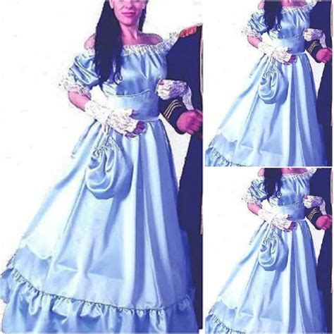 Historical Customer Made Blue 1800s Victorian Dress 1860s Civil War