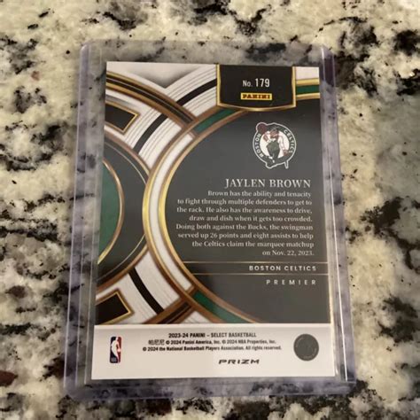 Jaylen Brown 2023 24 Panini Select Premier Argento Prizm Sp 179