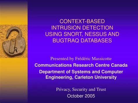 Ppt Context Based Intrusion Detection Using Snort Nessus And Bugtraq
