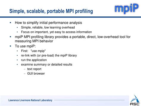 ppt mpip lightweight mpi profiling powerpoint presentation free