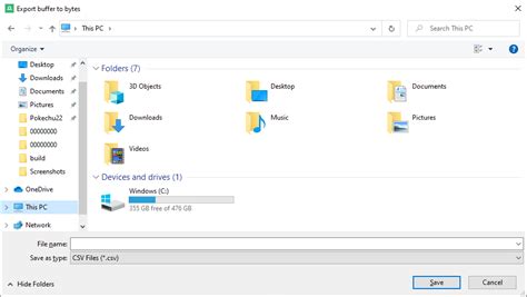 Exporting Mesh Window Title Is Export Buffer To Bytes Even When Exporting To Csv · Issue 2311