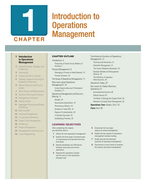 Om Overview 2 Operations Management Lecture Slides C H A P T E R 1
