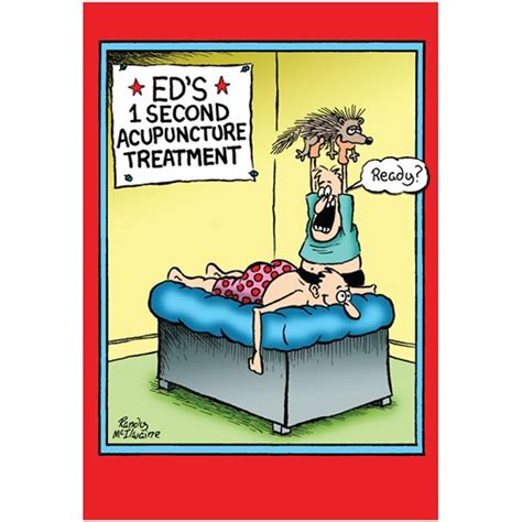 Acupuncture Funny Humorous Get Well Card