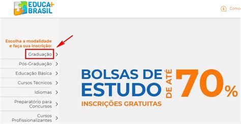 Educa Mais Brasil GraduaÇÃo 2019 → Bolsas Inscrições