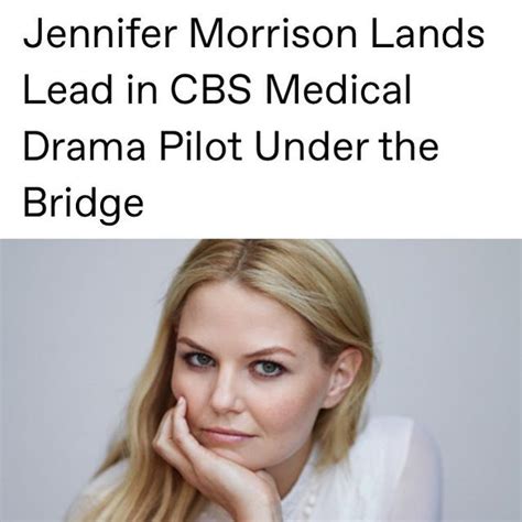 Jennifer Morrison On Twitter Finding The Next Project Always Involves