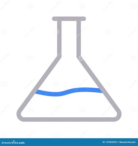 Beaker Thin Color Line Vector Icon Stock Illustration Illustration Of