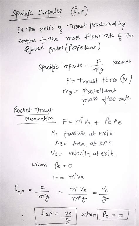 Solved 2 Using The Definition Of Specific Impulse I In Seconds