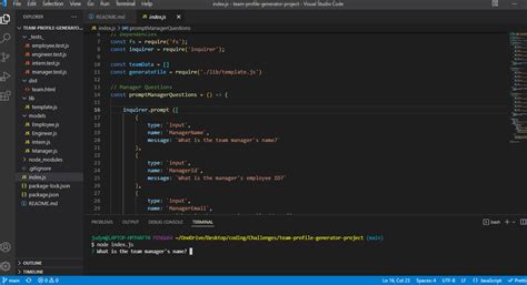 GitHub Judy Martinez Team Profile Generator Project