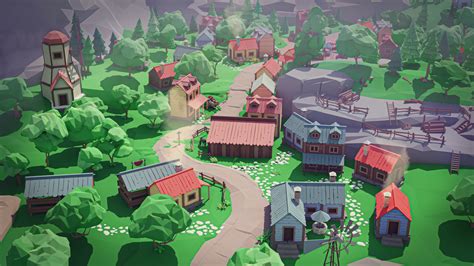 Village Low Poly 3d Models Pack