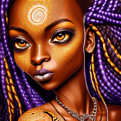 African Brown Skin Woman · Creative Fabrica